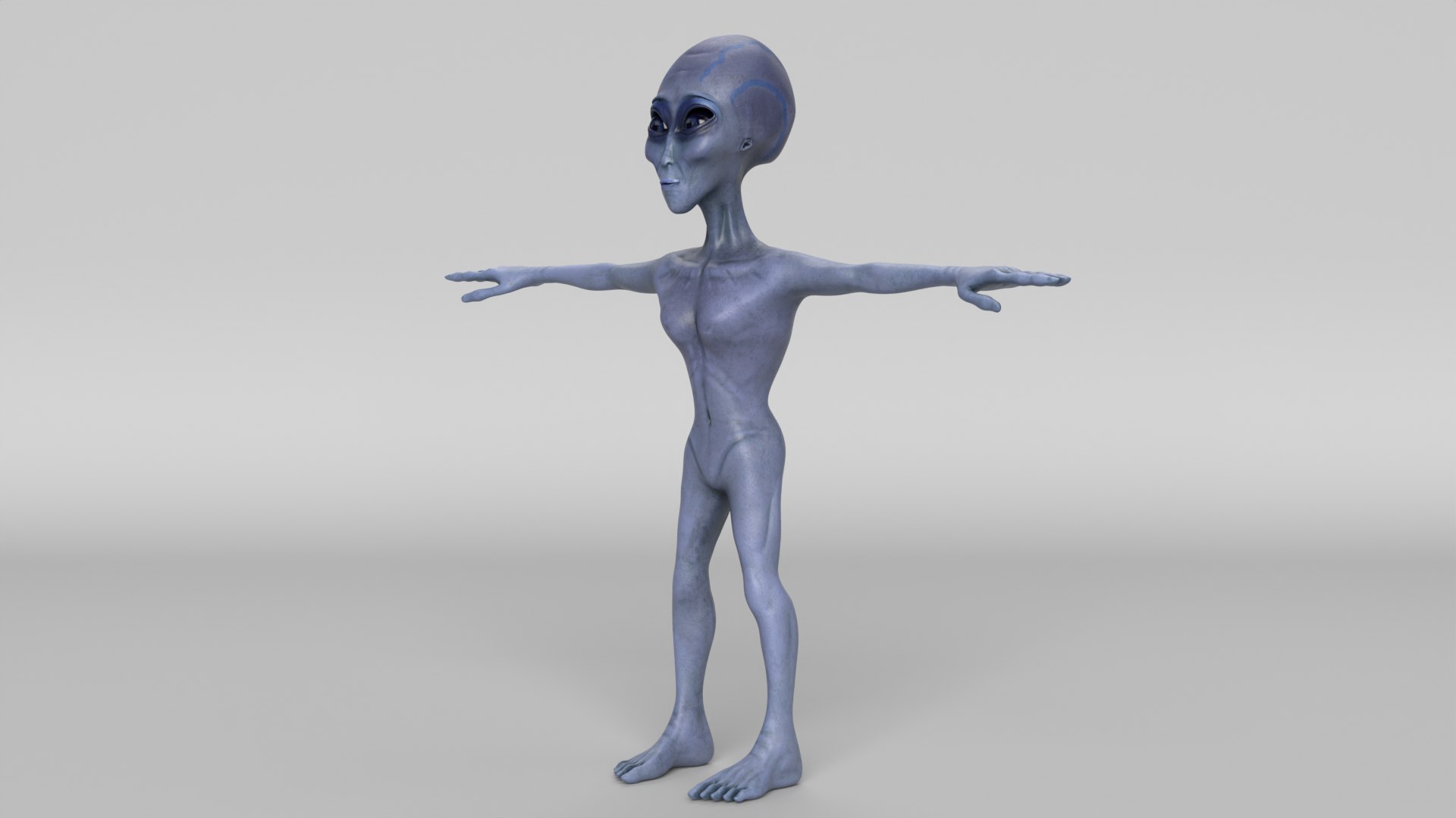 3D Female Grey Alien Model - TurboSquid 2115462