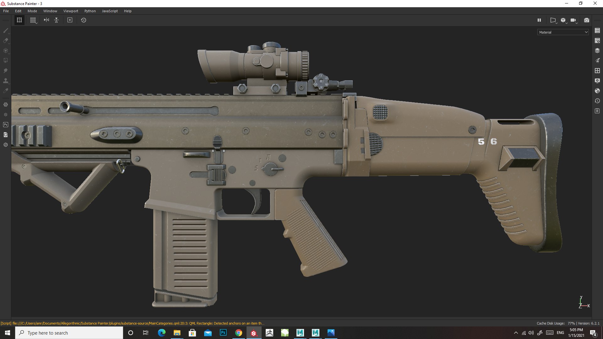 Scar 3D model - TurboSquid 1678769