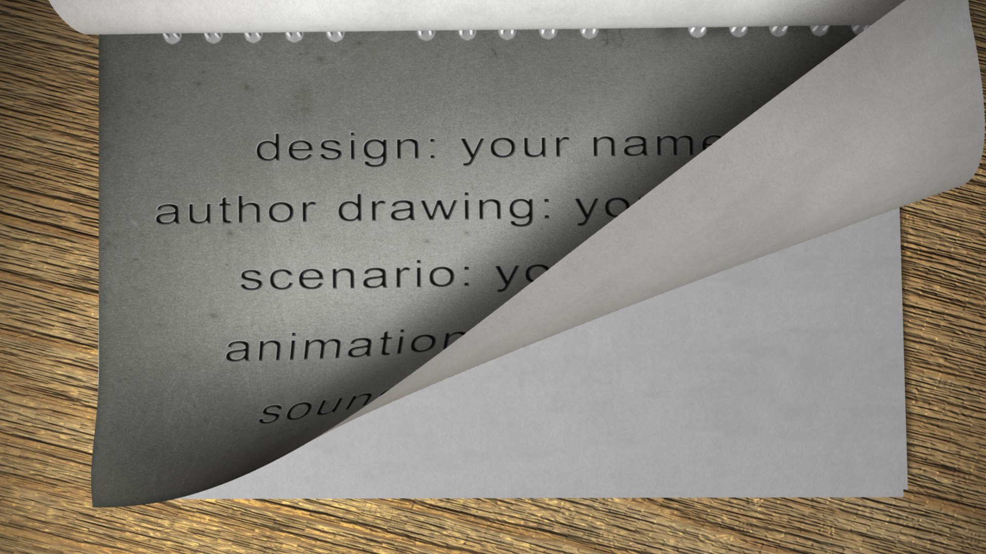 animation opening book 3d model