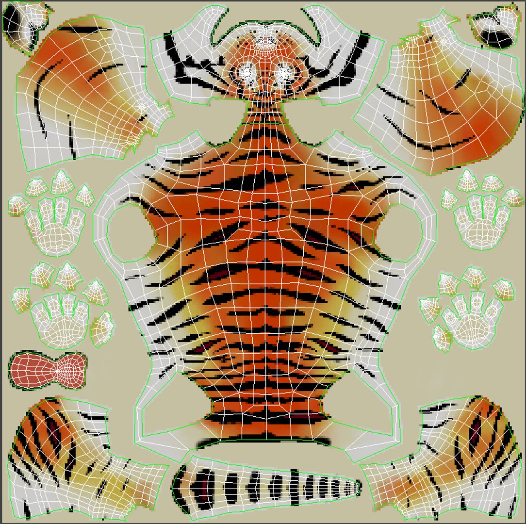 3d cartoon tiger