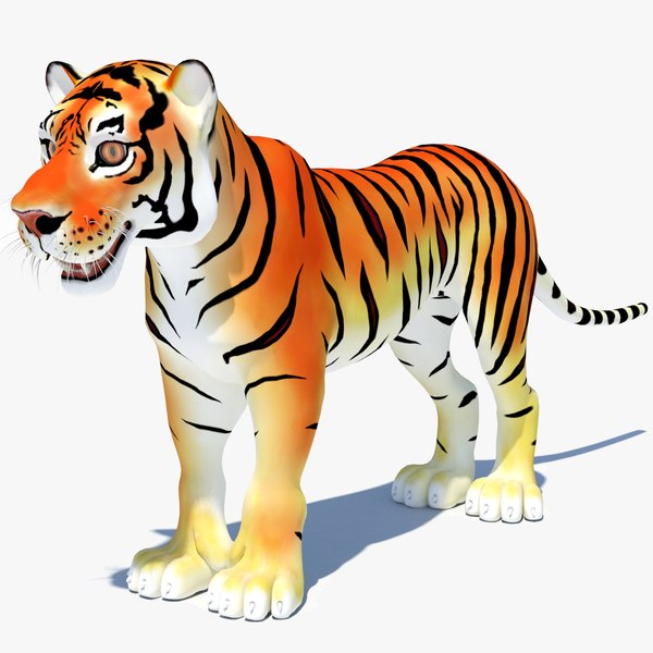 cartoon tiger cat animation 3d max