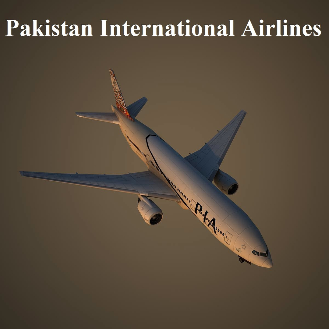 Boeing 777-200 Pia 3d Model