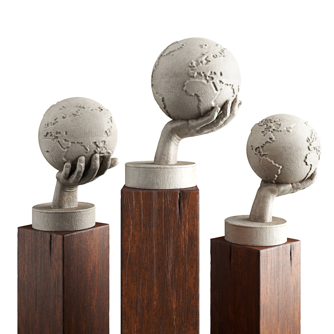 Earth Hand Sculpture Model - TurboSquid 2344708