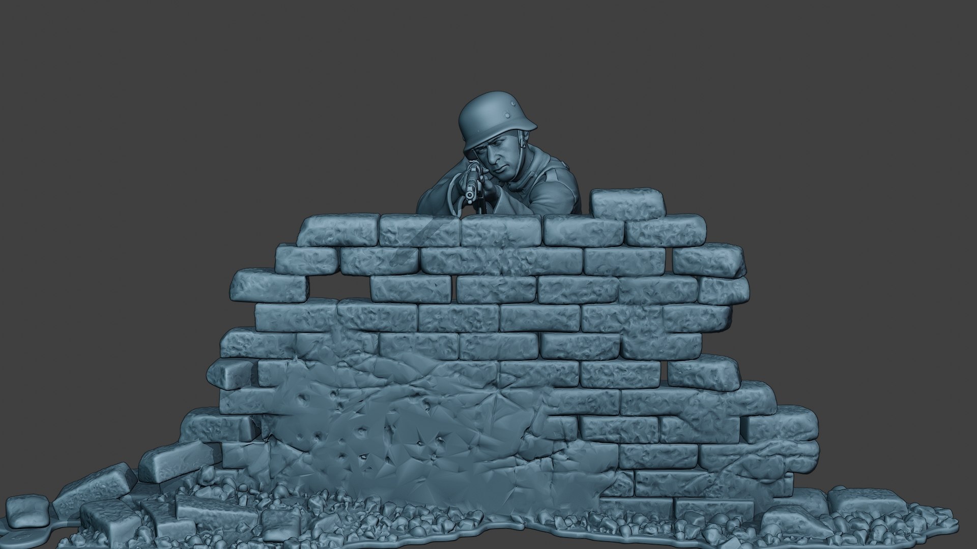 3D german soldier ww2 shoot - TurboSquid 1691278