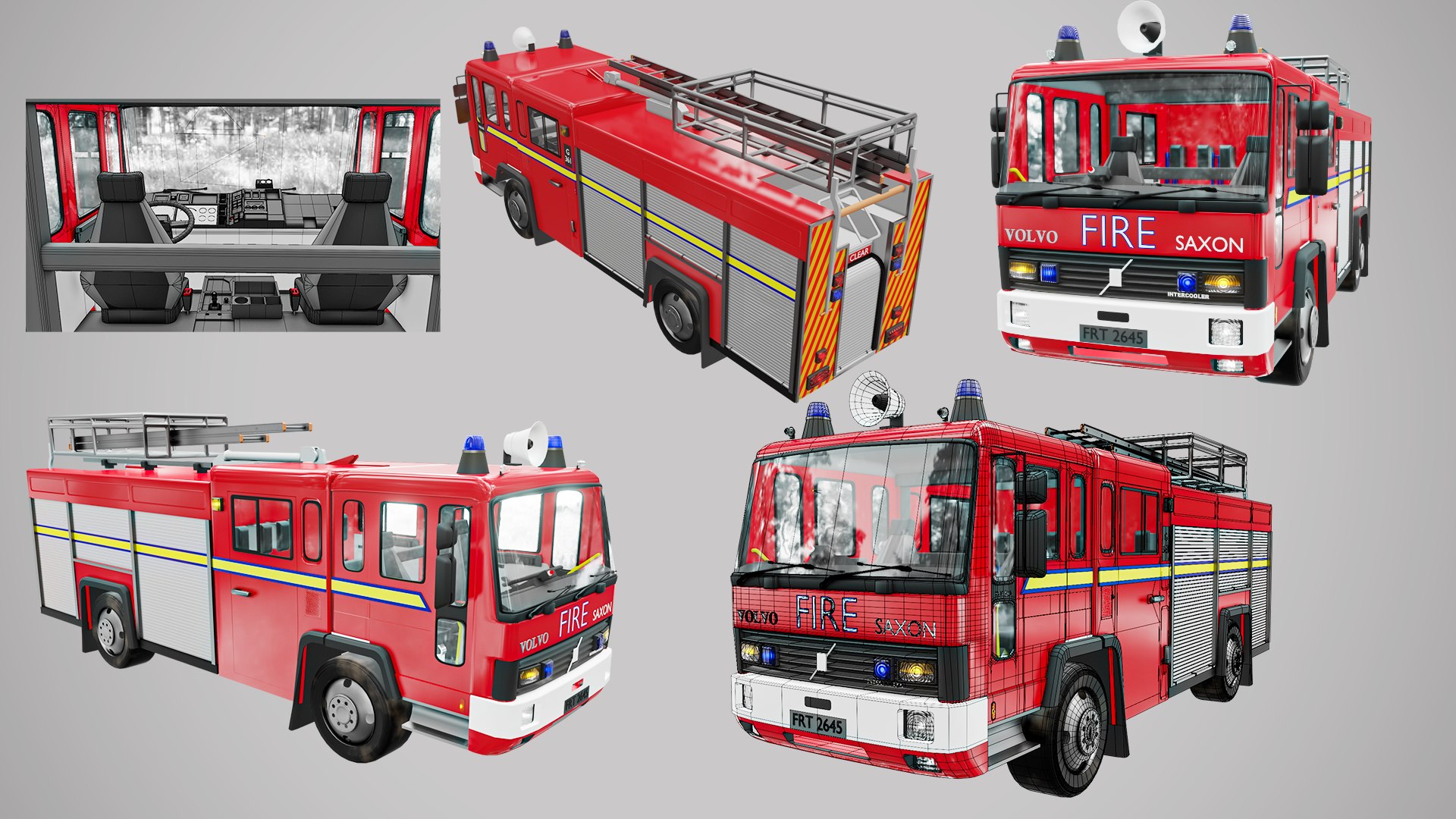 3D VOLVO FL6 Fire Engine - TurboSquid 2222712