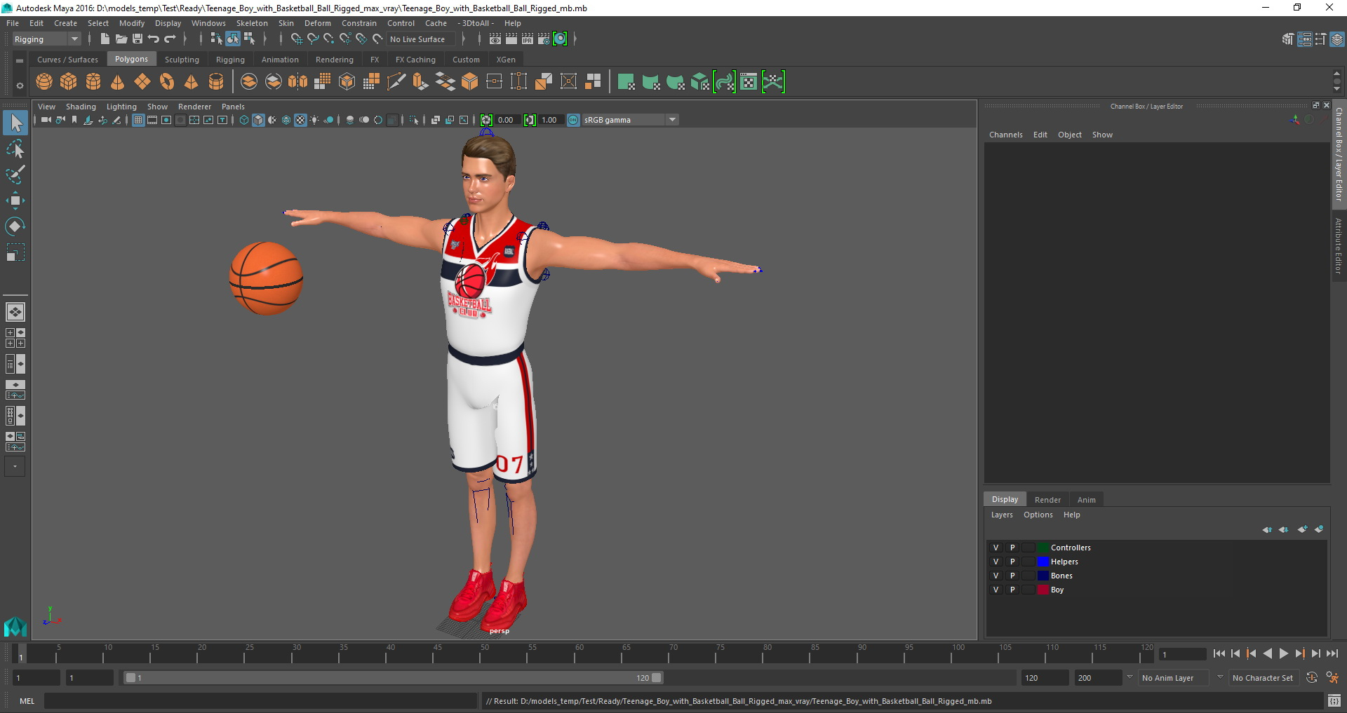 Teenage Boy with Basketball Ball Rigged for Maya 3D - TurboSquid 1725032