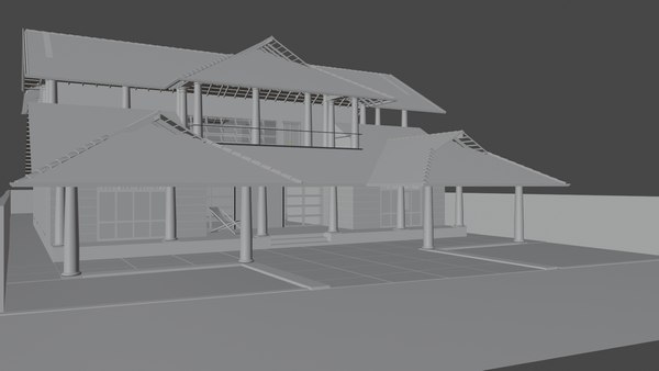 Kerala Traditional house 3D model - TurboSquid 1755473