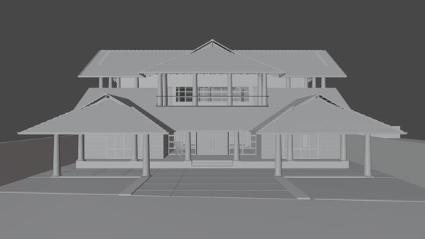 Kerala Traditional house 3D model - TurboSquid 1755473