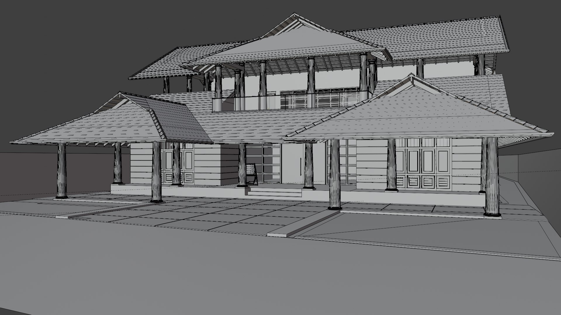 Kerala Traditional House 3D Model - TurboSquid 1755473