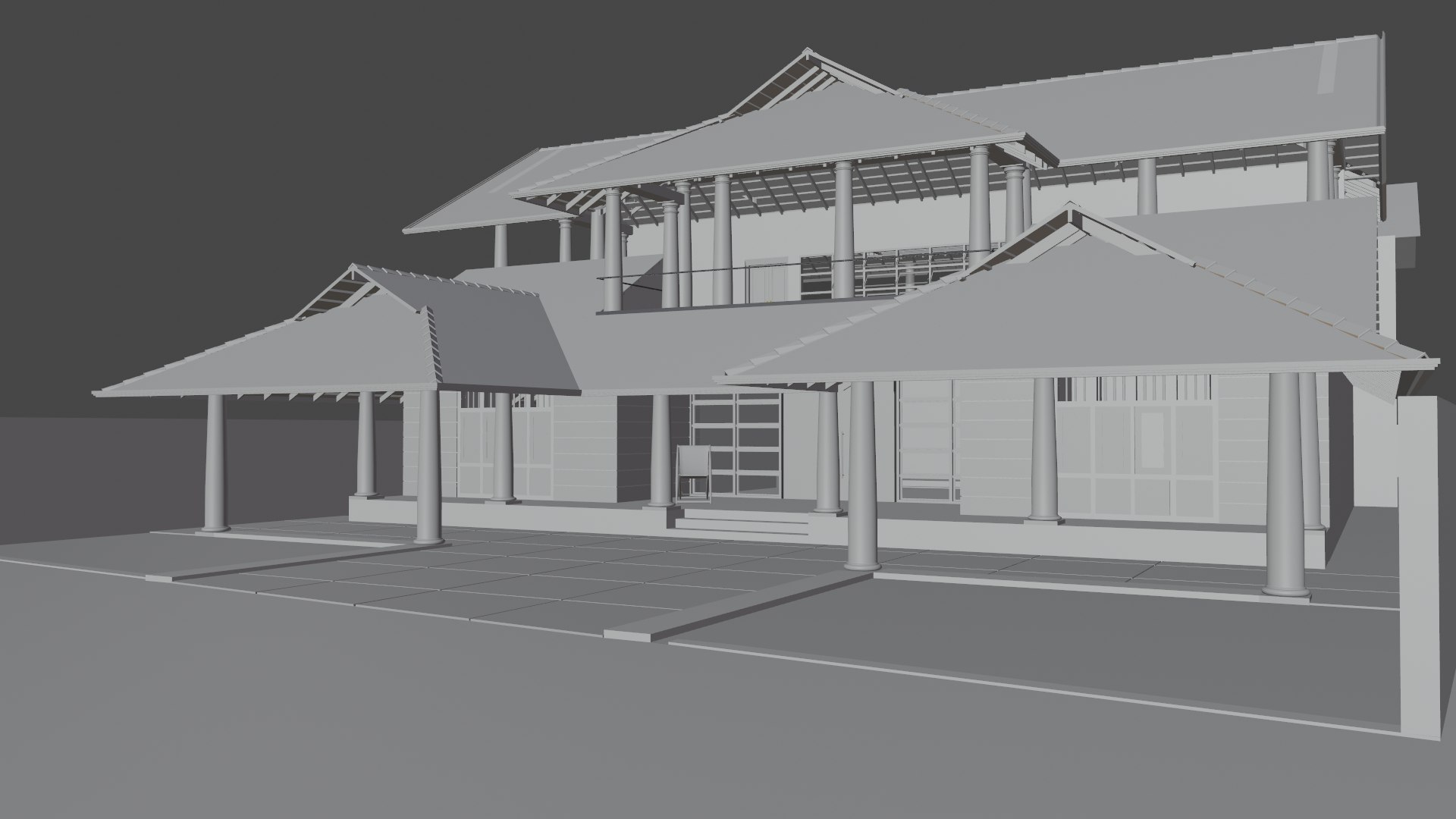 Kerala Traditional House 3D Model - TurboSquid 1755473