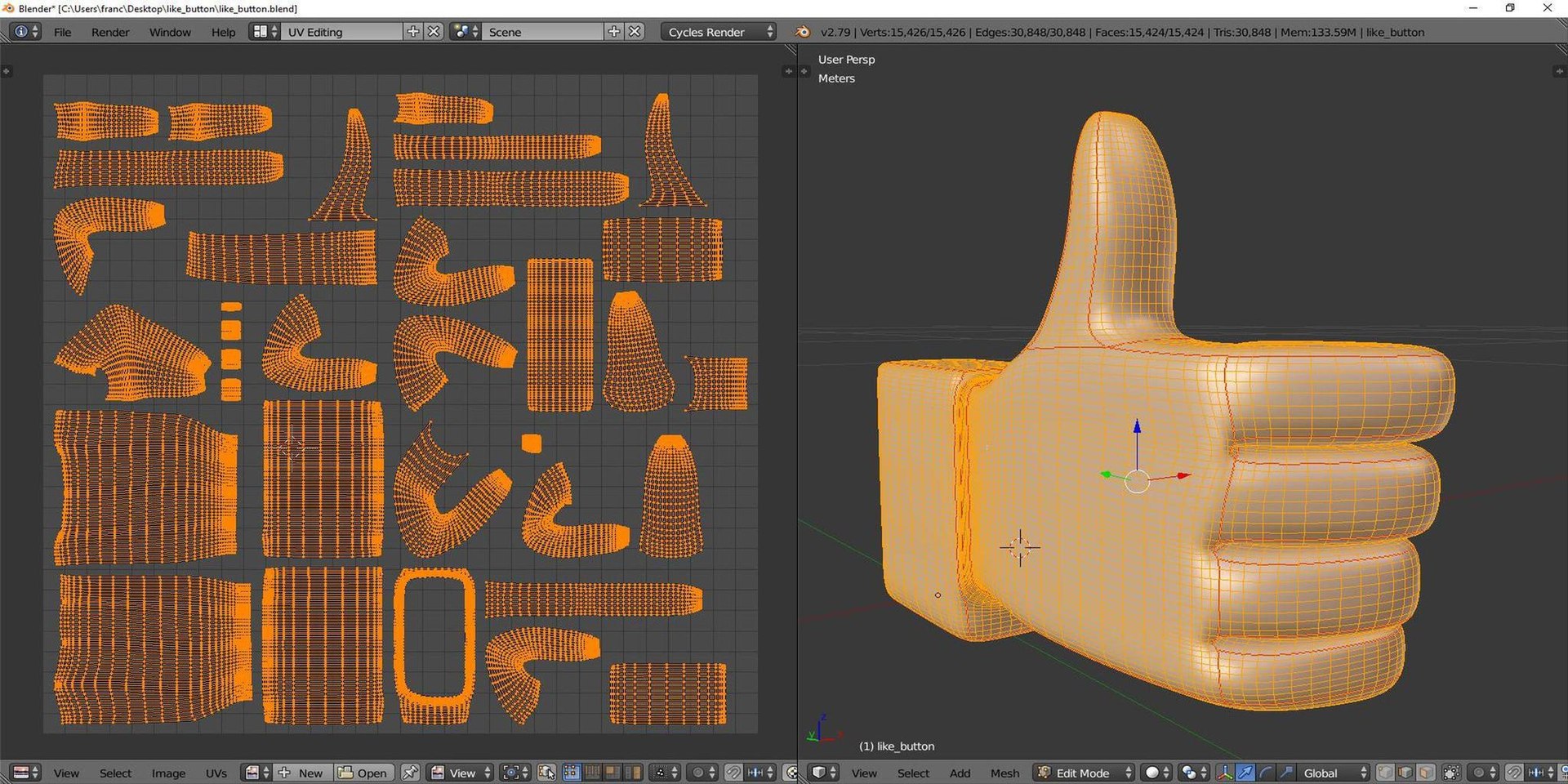 Stylized Button Model - TurboSquid 1645048