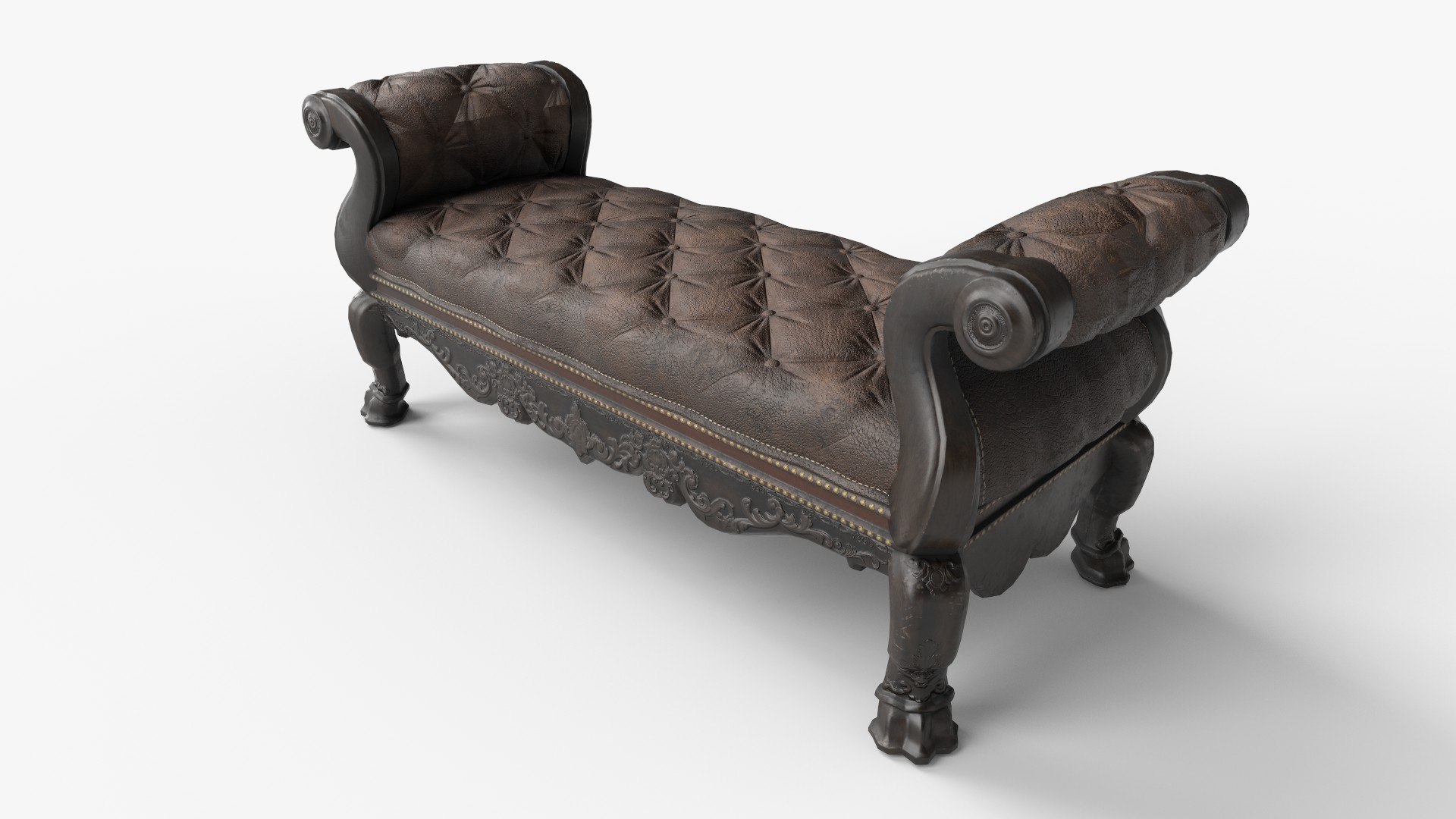 3D Model Antique Victorian Bench - TurboSquid 2132566