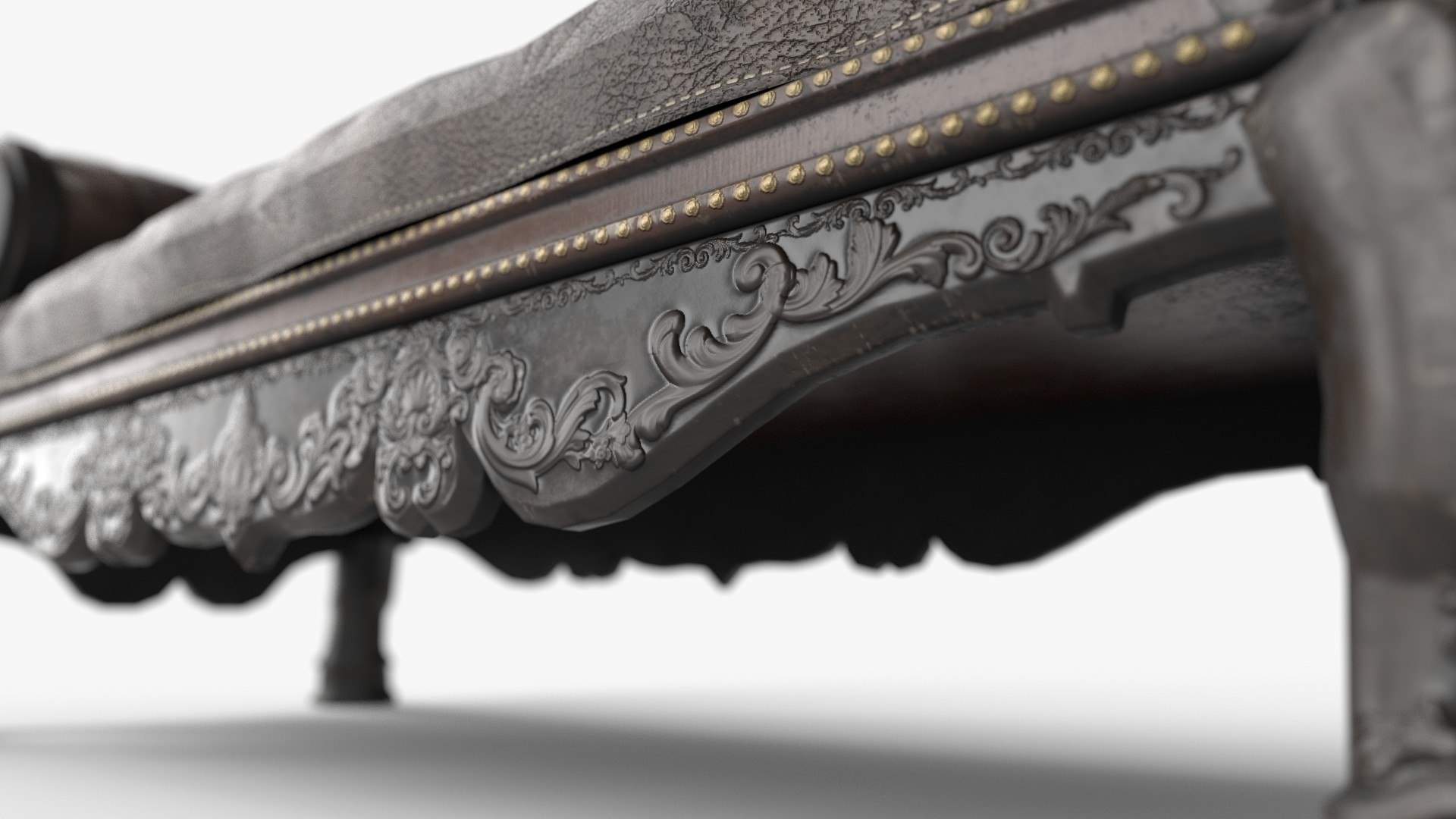 3D Model Antique Victorian Bench - TurboSquid 2132566