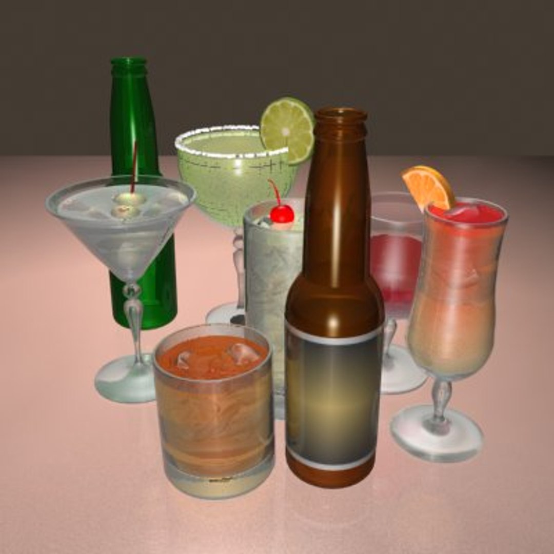 3d Model Bar Drinks Cocktail