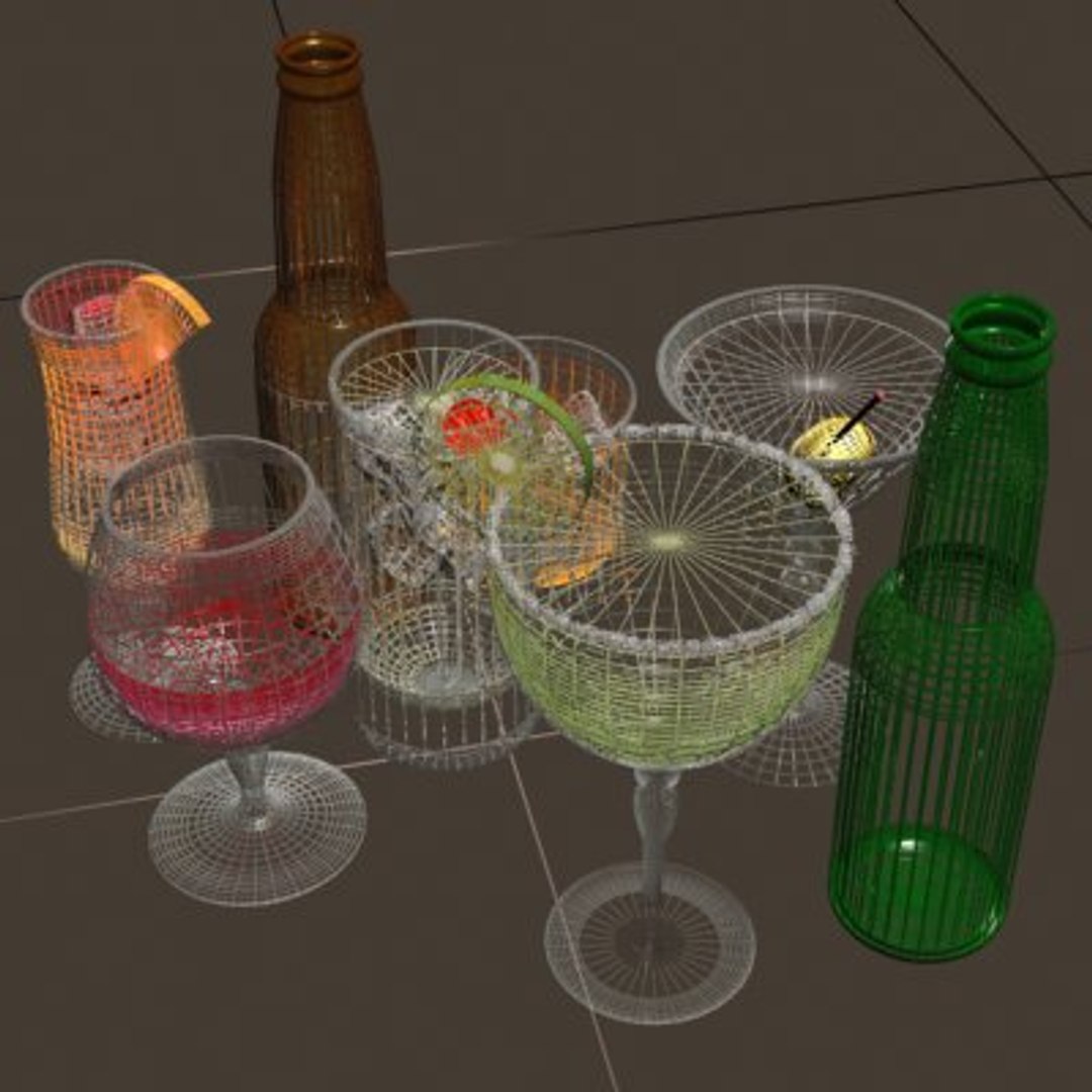 3d Model Bar Drinks Cocktail