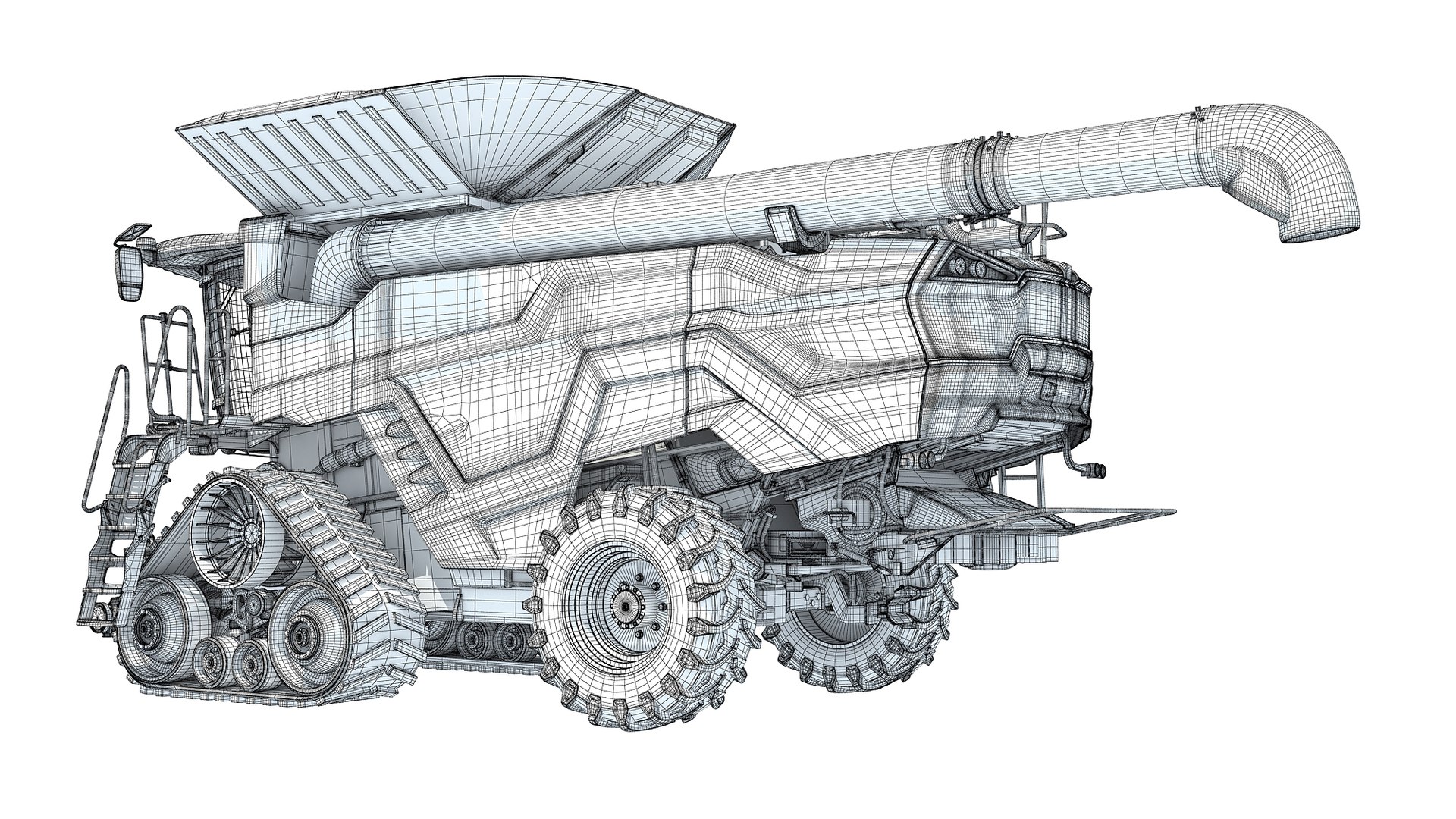 3D Combine Harvester Model - TurboSquid 1807592