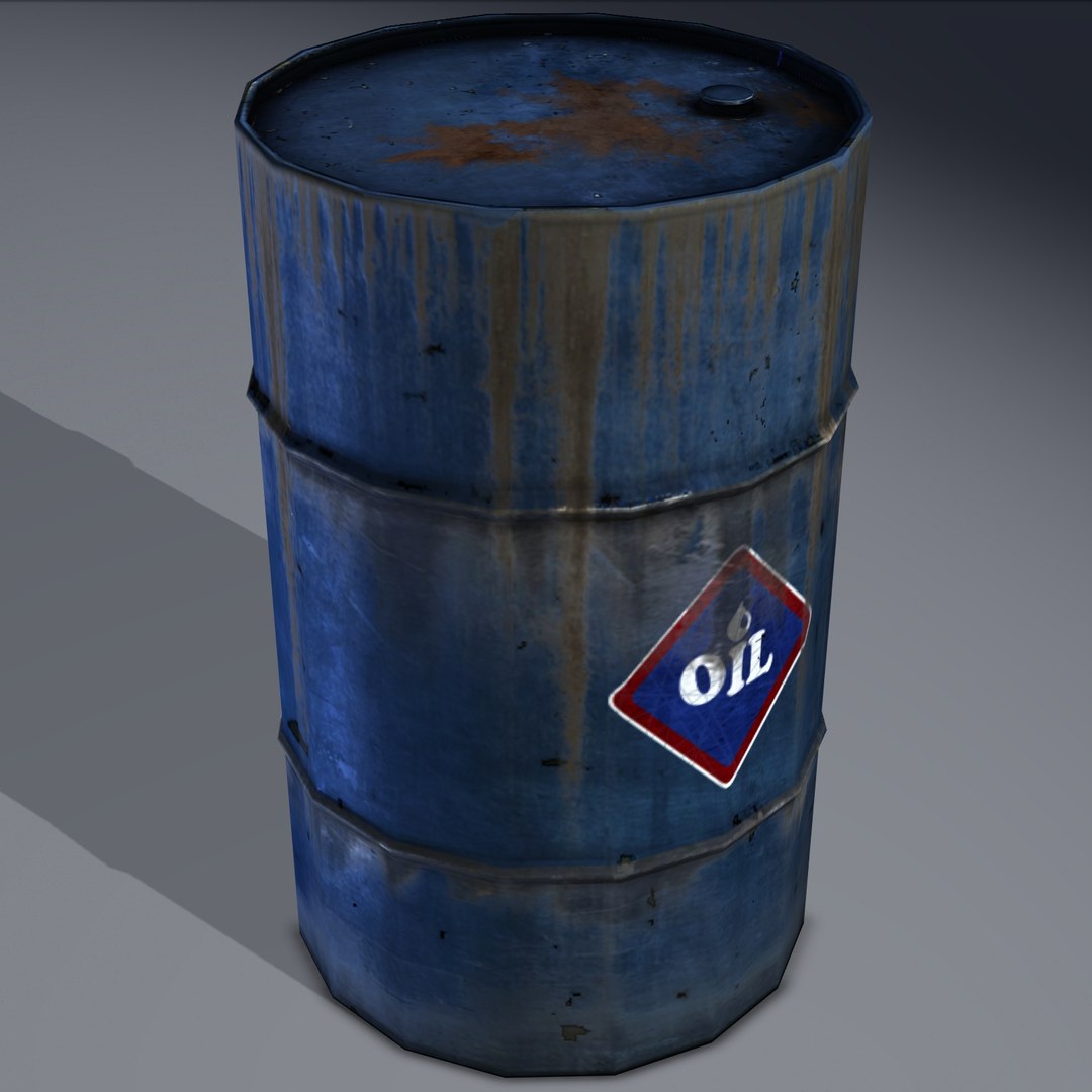 3d Industrial Drum Barrel Oil Model