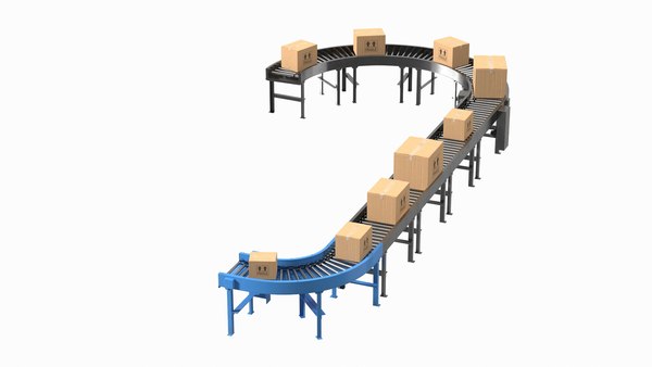 Conveyor Line With Boxes 3D model - TurboSquid 1871898