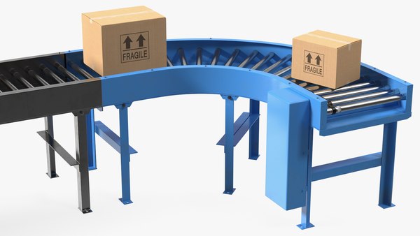 modelo 3d Línea transportadora con cajas - TurboSquid 1871898