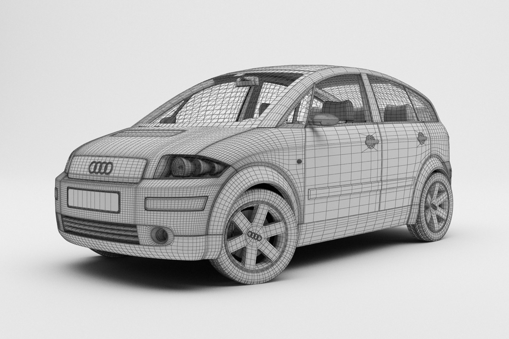 3d Model Car Audi A2