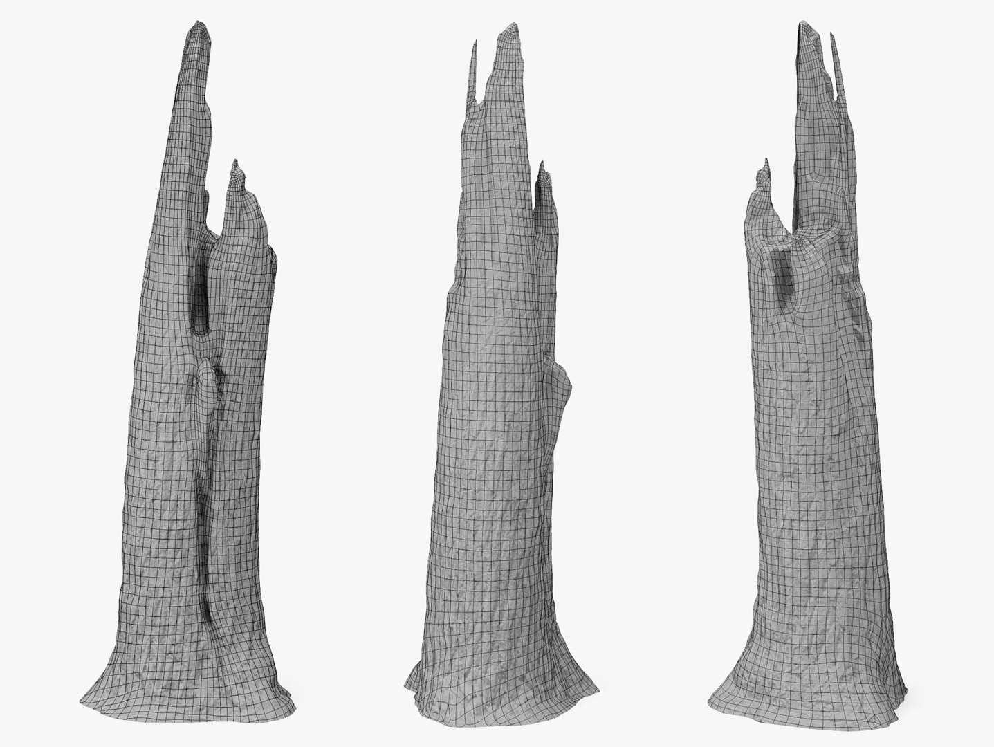 3D Broken Tree Trunk - TurboSquid 1465566