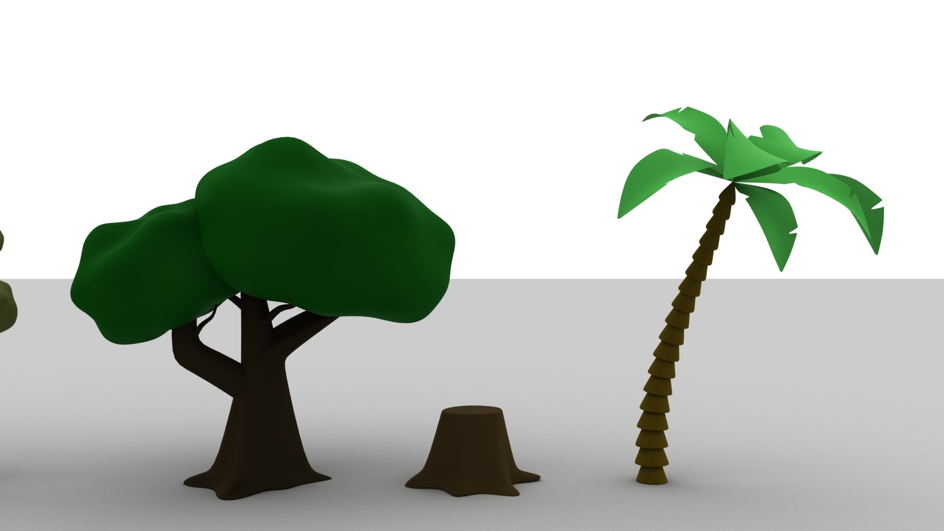 Cartoon Low Poly Tree Set 3D - TurboSquid 1800705