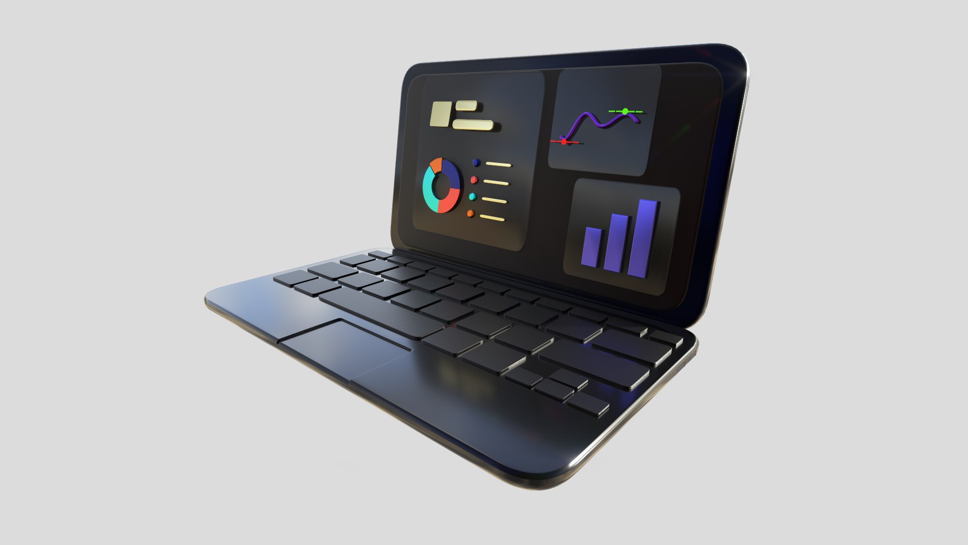 3D 3d Low Poly Icon Web App Model - TurboSquid 1902553