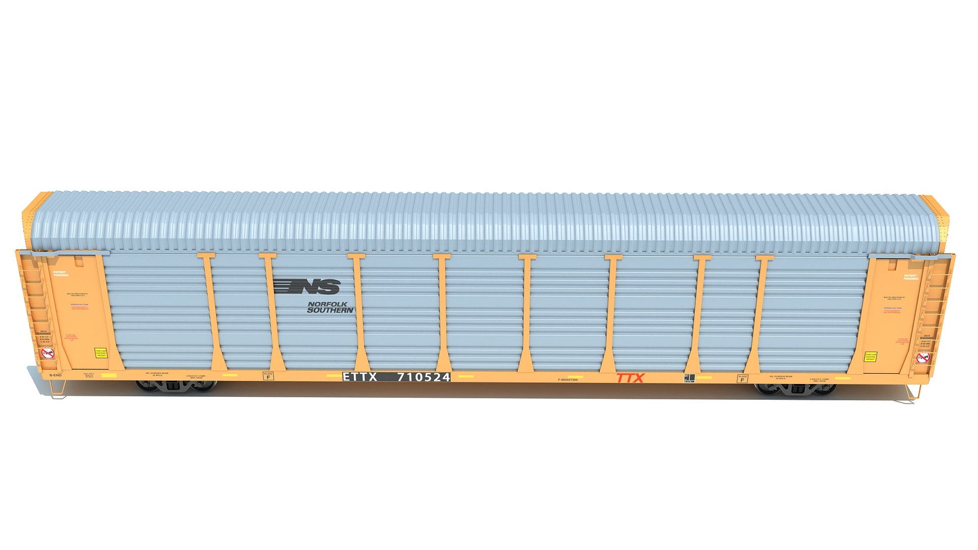 3D Model Auto Carrier Rail Car - TurboSquid 1602790