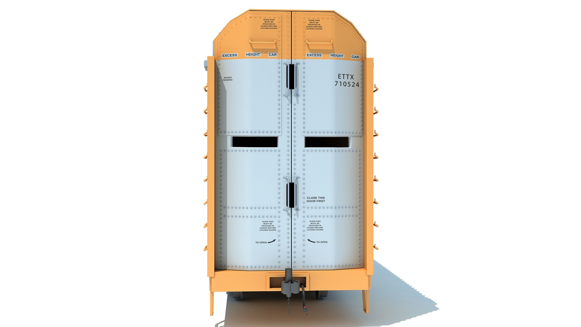 3D Model Auto Carrier Rail Car - TurboSquid 1602790