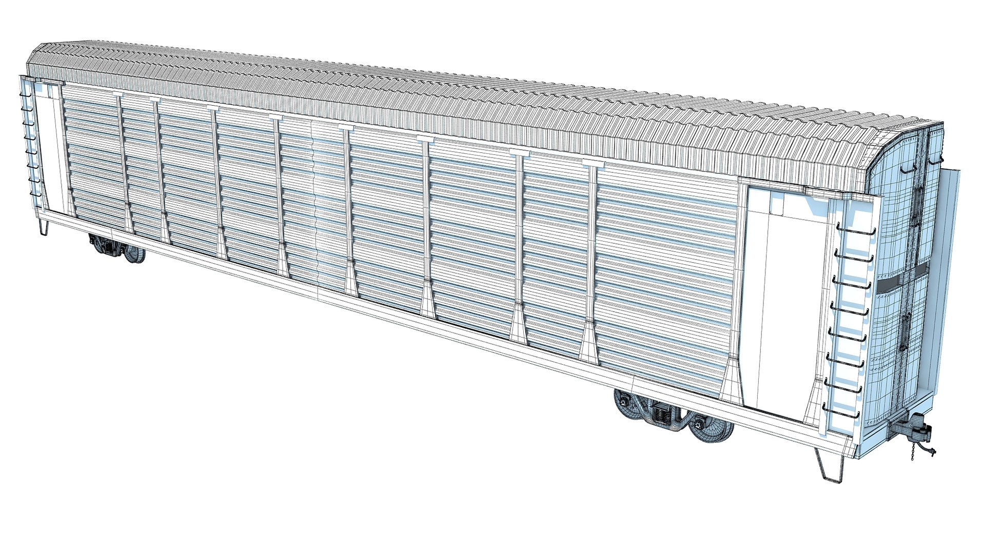 3D Model Auto Carrier Rail Car - TurboSquid 1602790