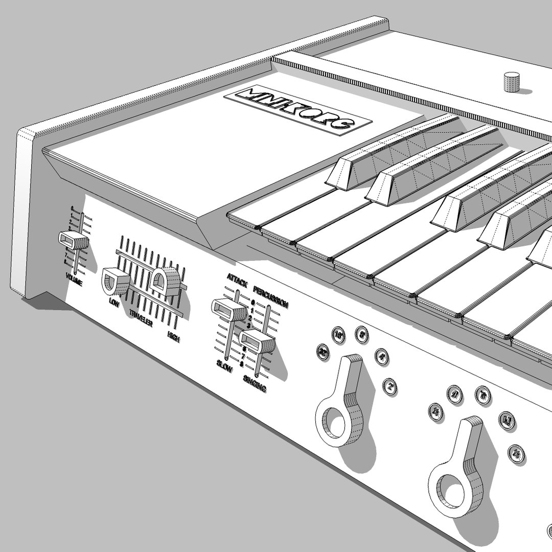 3d model synth synthesizer korg