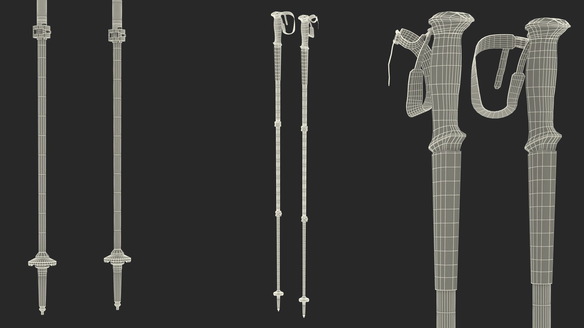 3D Model Blue Black Diamond Carbon Trekking-Poles - TurboSquid 2054461