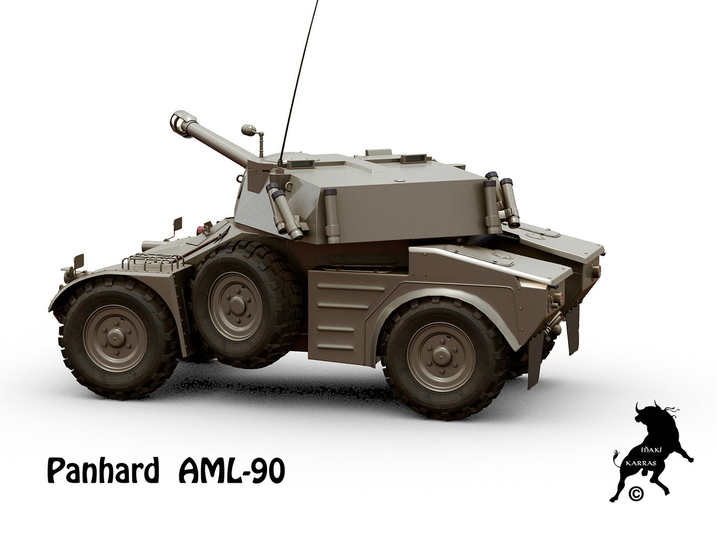 Panhard Aml 3d Model