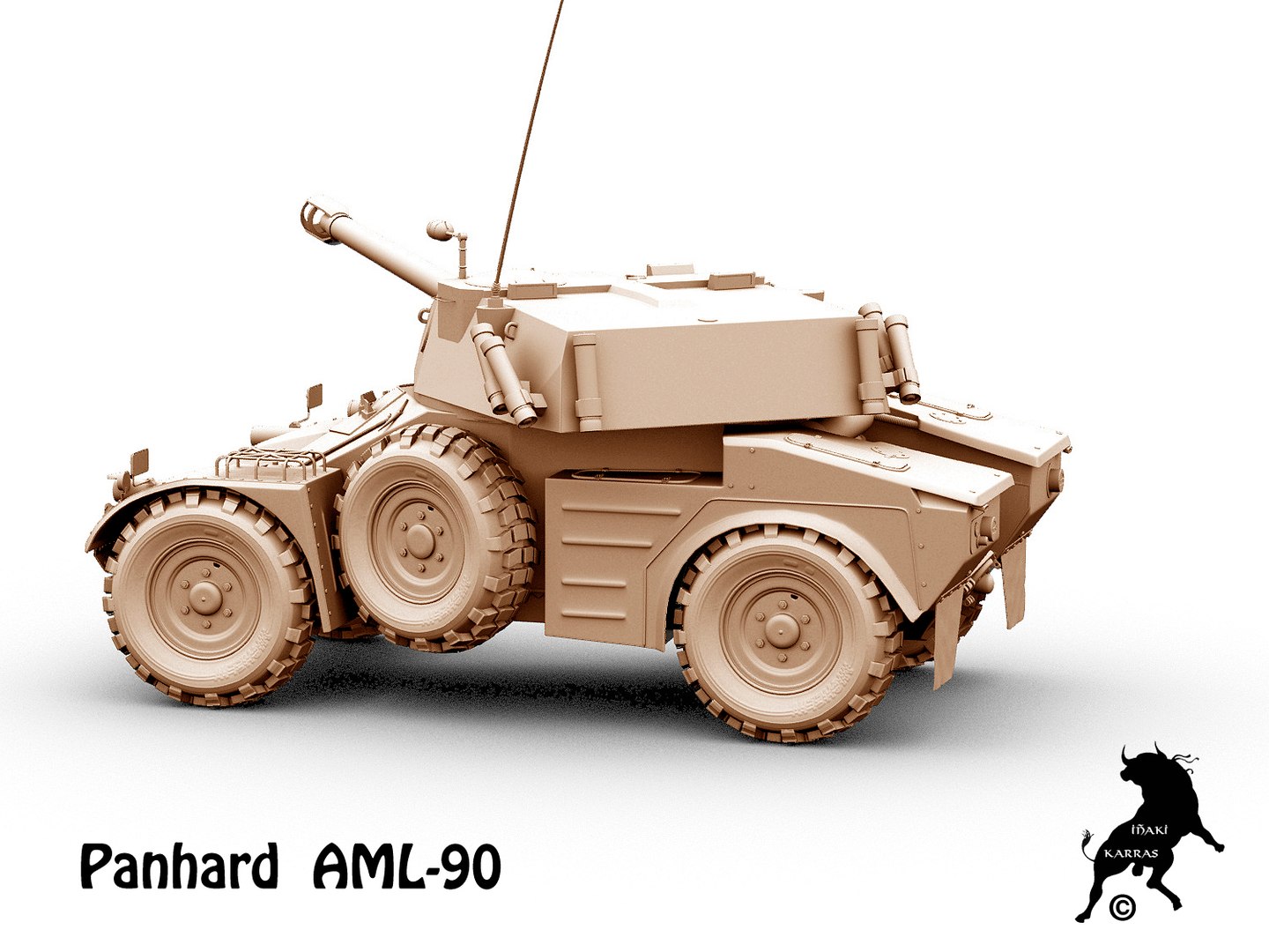 Panhard Aml 3d Model