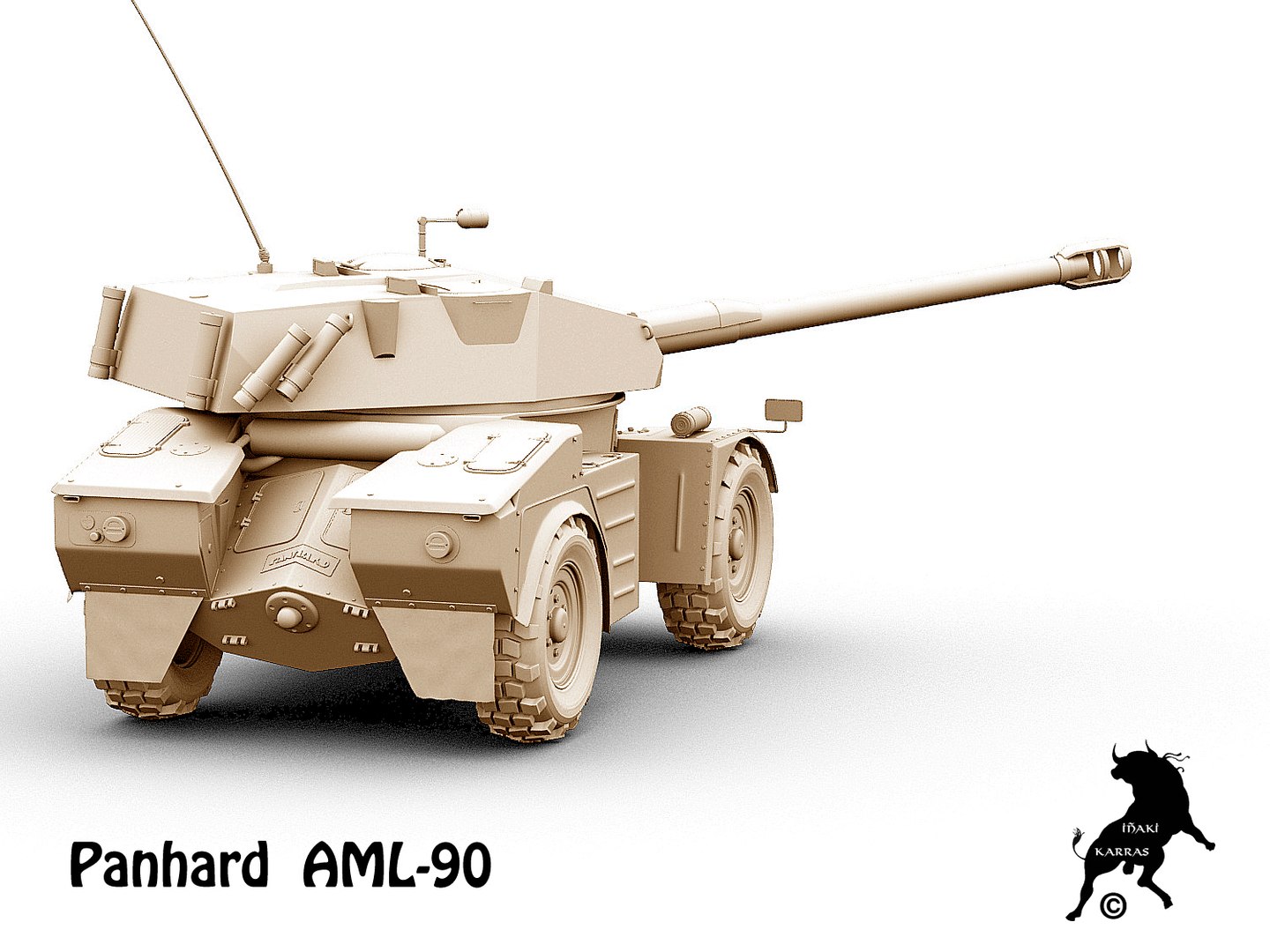 Panhard Aml 3d Model