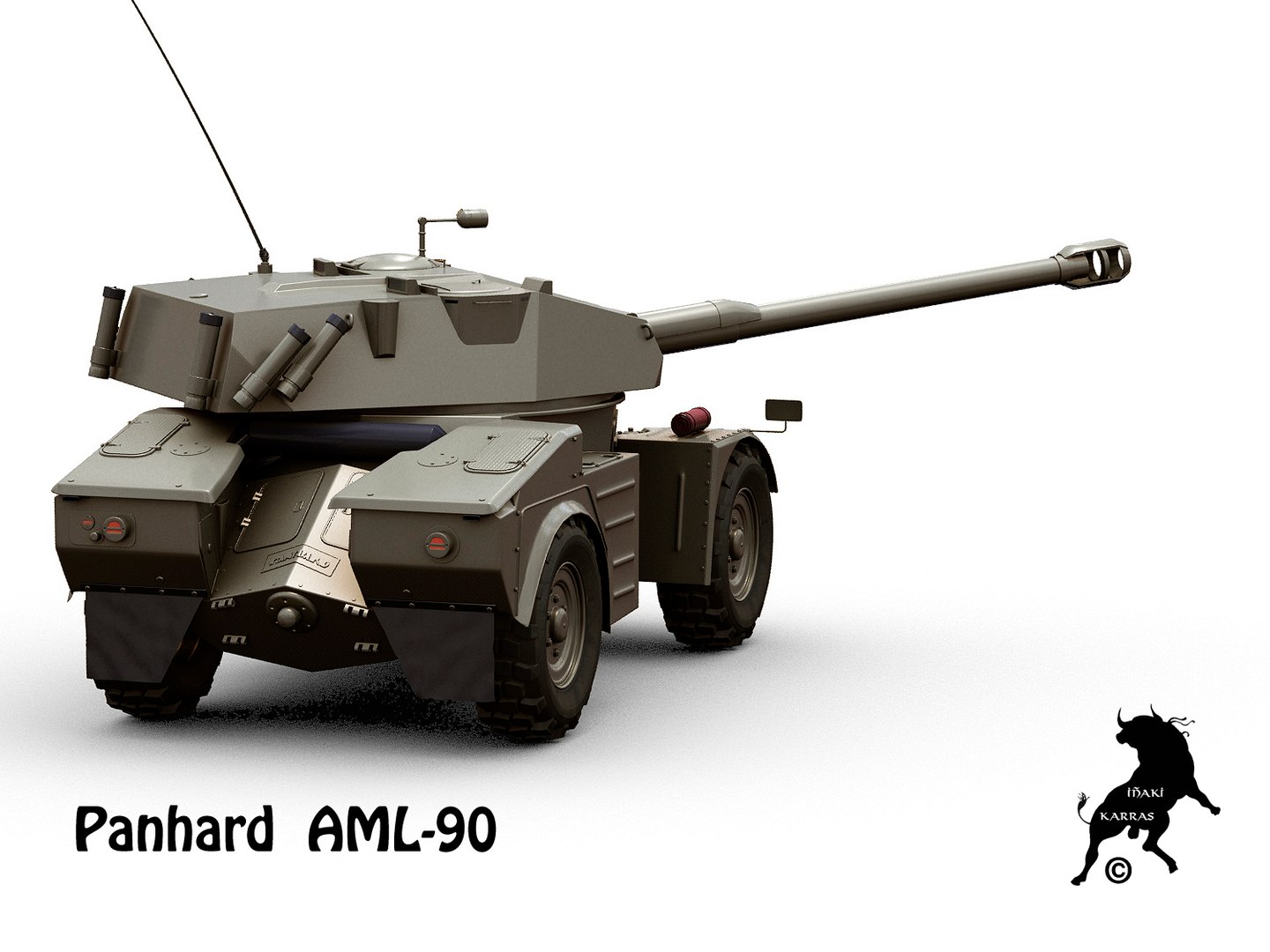 Panhard Aml 3d Model