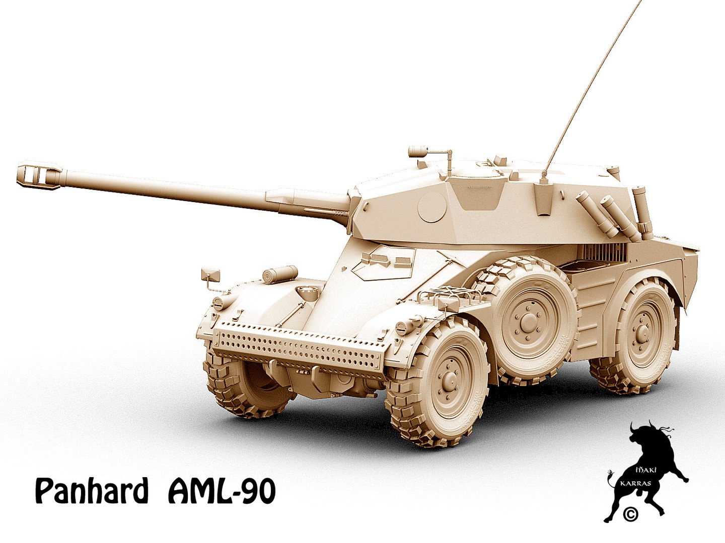 Panhard Aml 3d Model