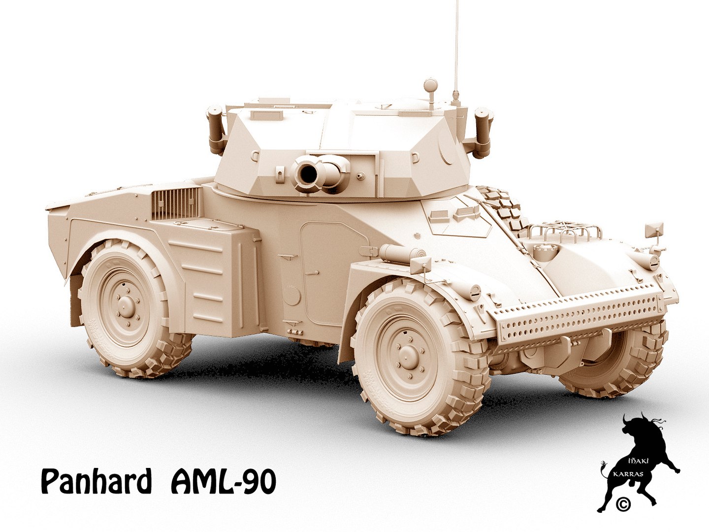 Panhard Aml 3d Model