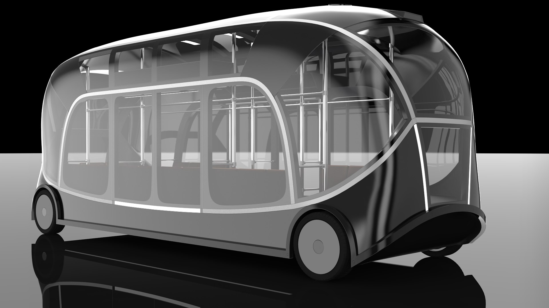 Self-driving City Bus Consept Orangeryblend 3D Model - TurboSquid 2093644