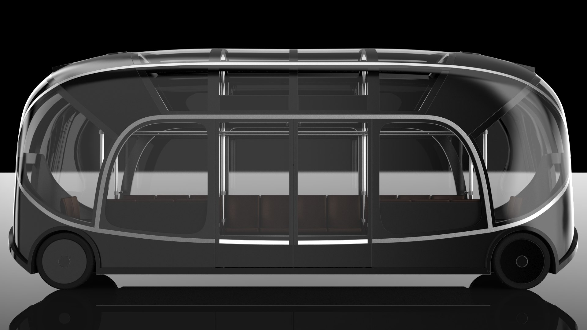 Self-driving City Bus Consept Orangeryblend 3D Model - TurboSquid 2093644