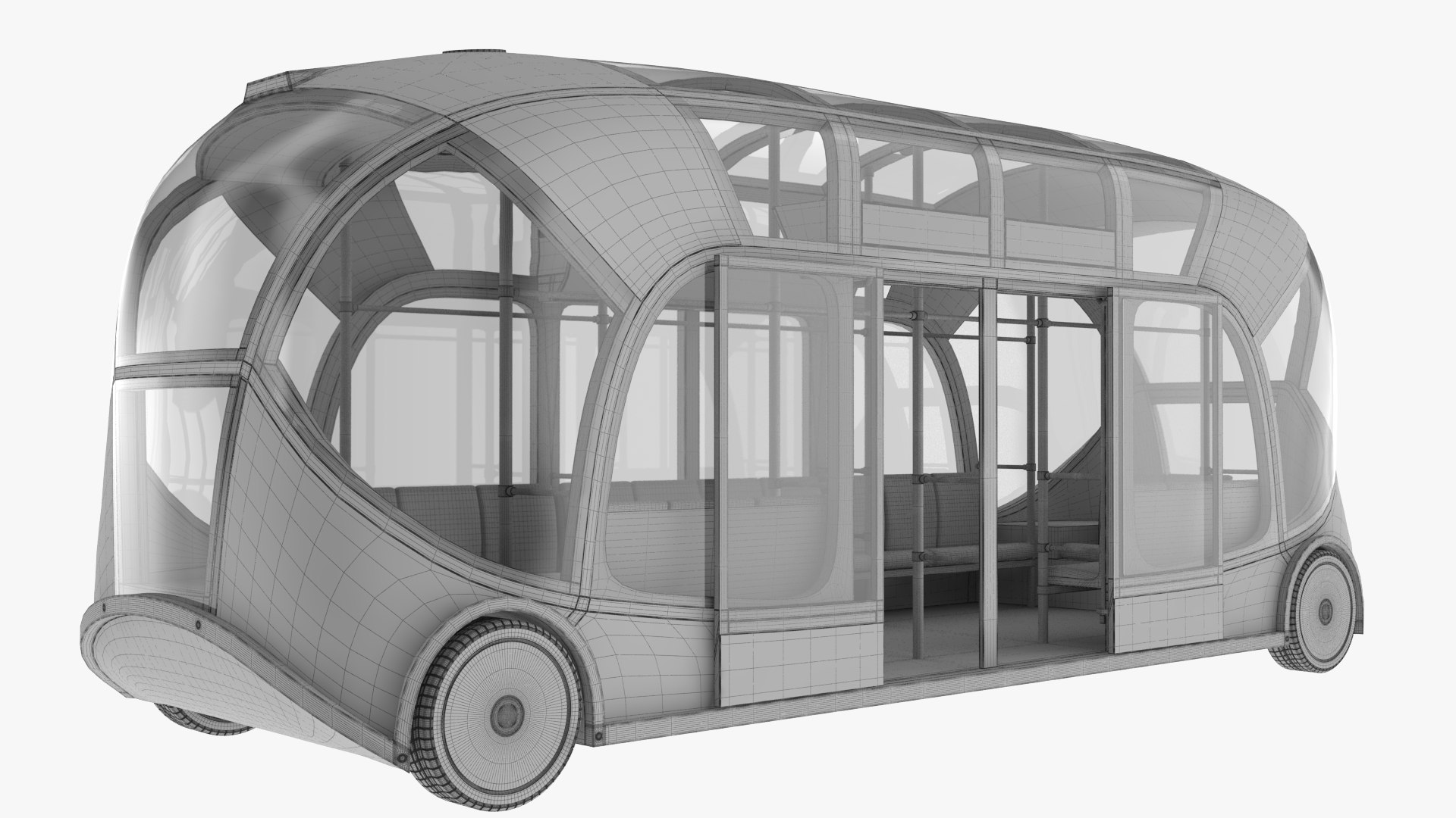 Self-driving City Bus Consept Orangeryblend 3D Model - TurboSquid 2093644