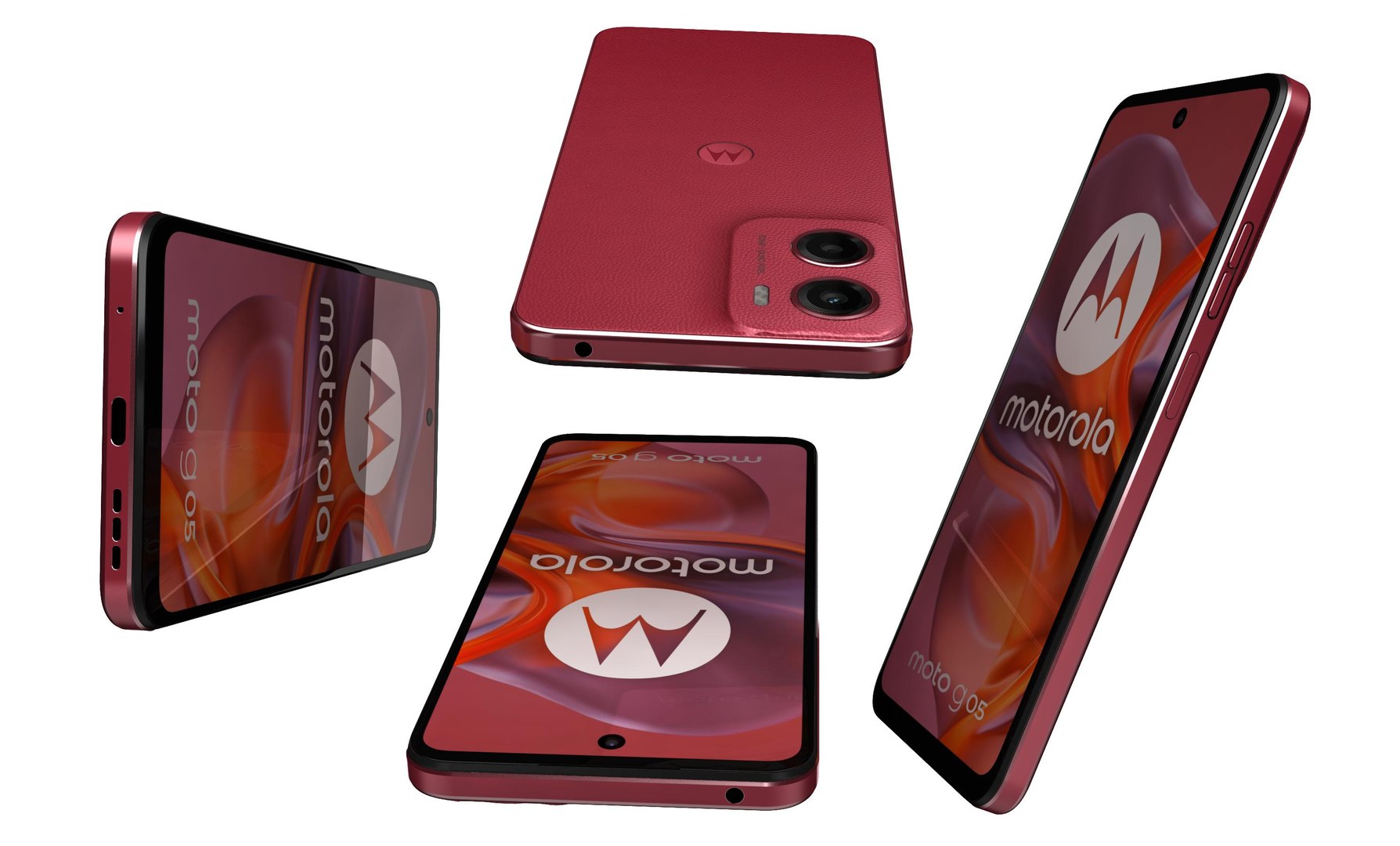 3D Motorola Moto G05 Red Model - TurboSquid 2337661