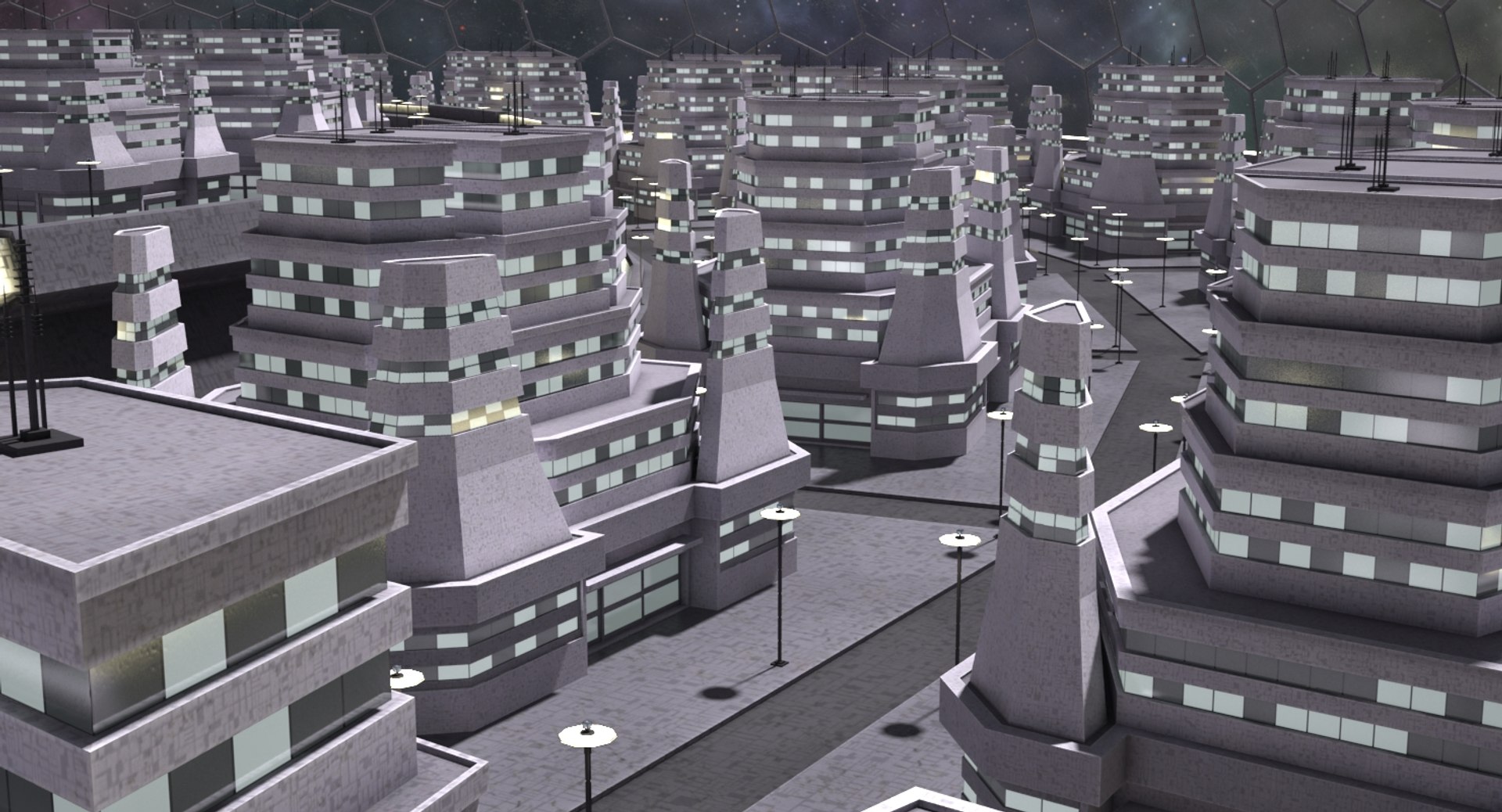 3D Model Space City 01 - TurboSquid 1247436