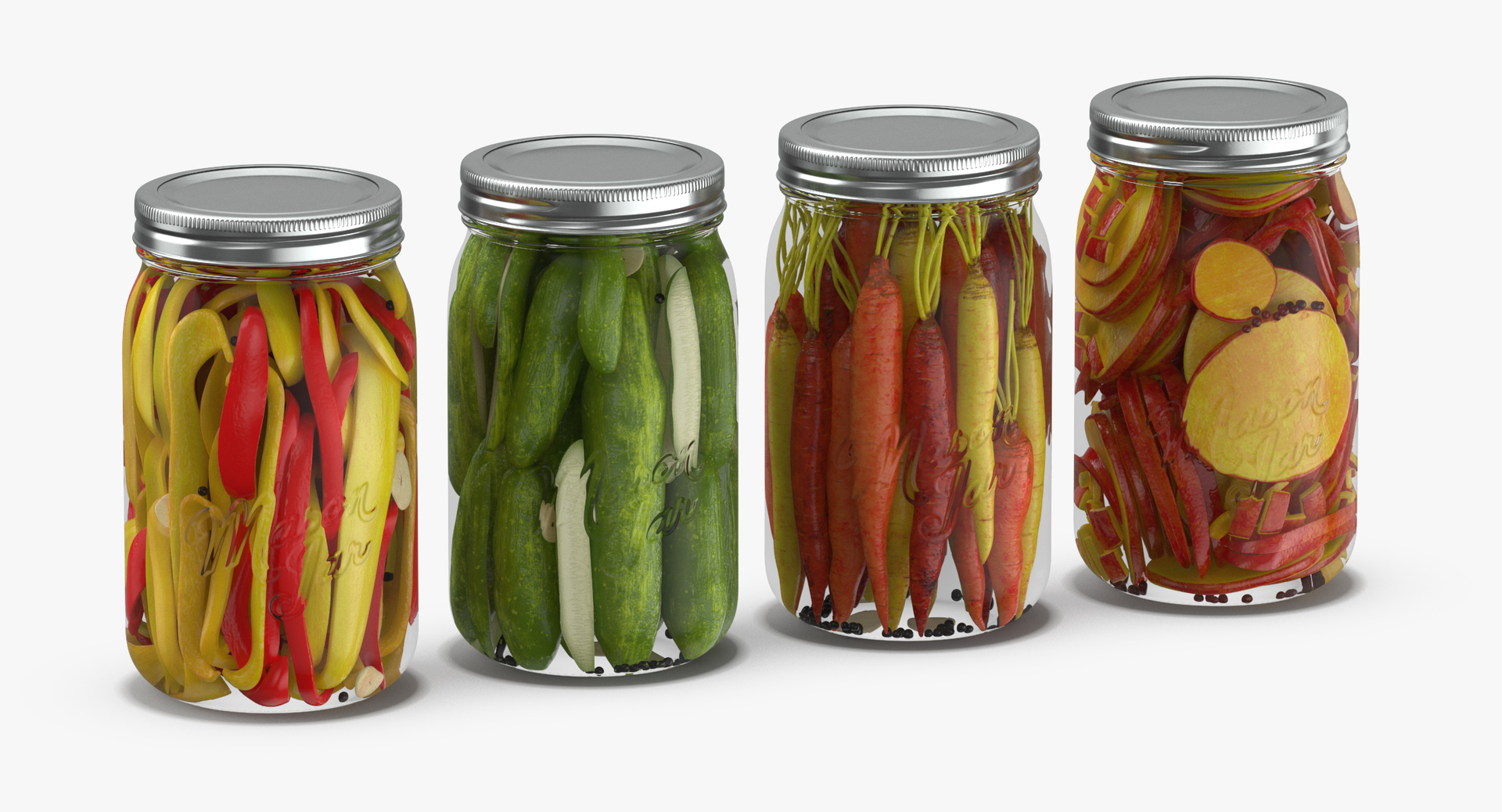 3D pickling jars model - TurboSquid 1303388