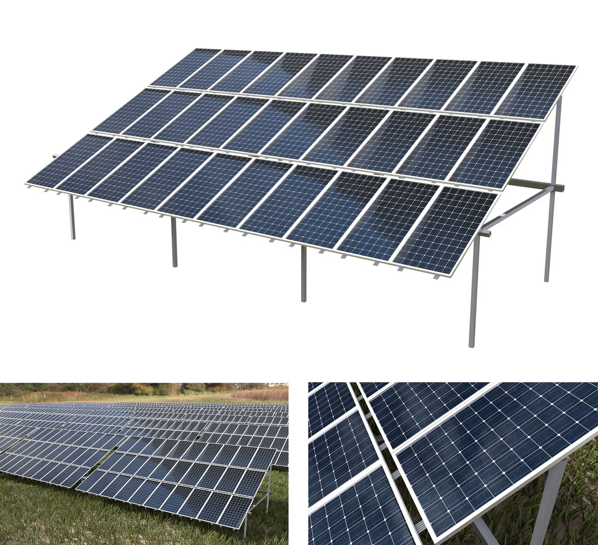 Pv Solar Array 3D Model - TurboSquid 1502984