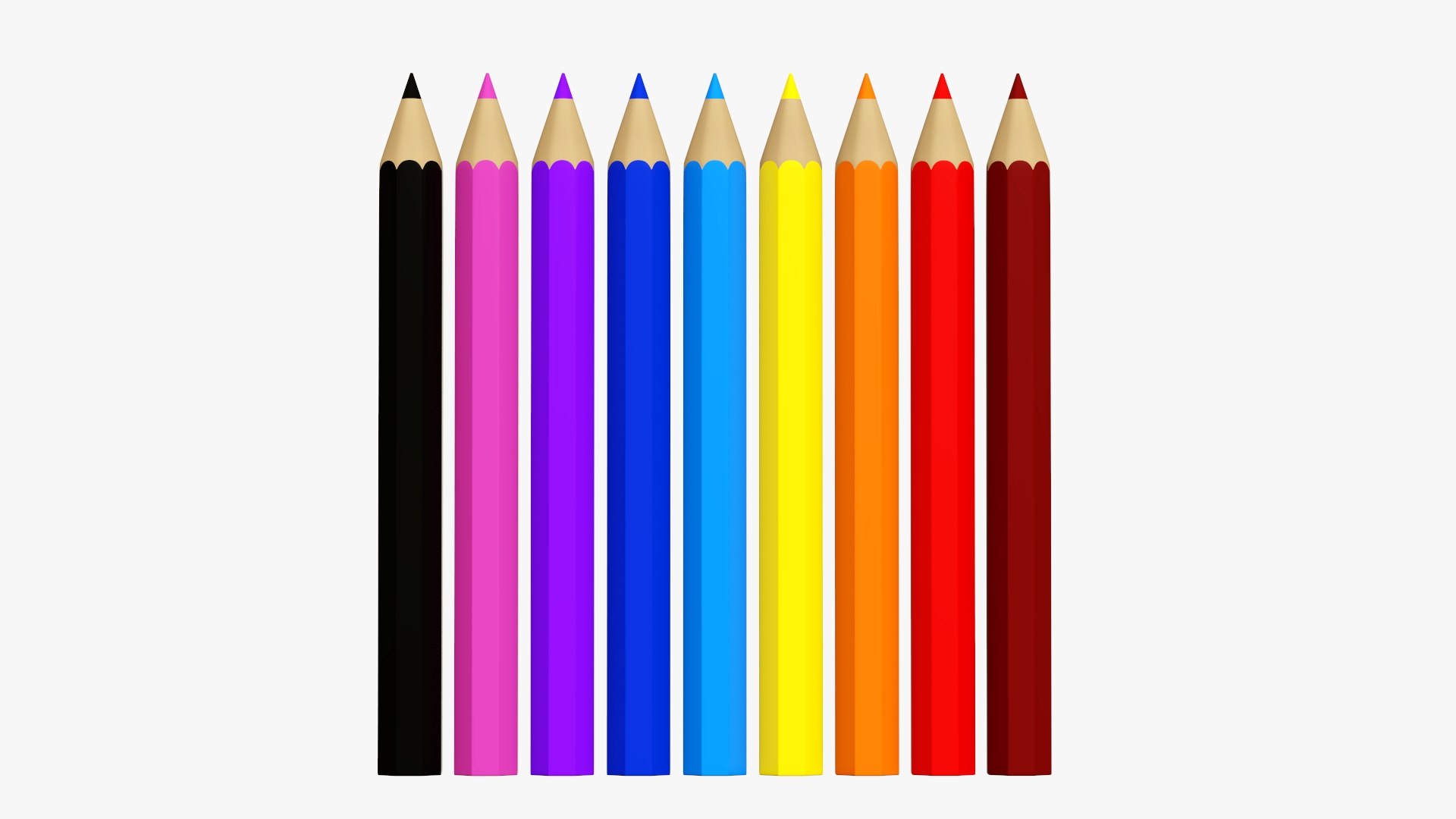3D pencil set color - TurboSquid 1666441