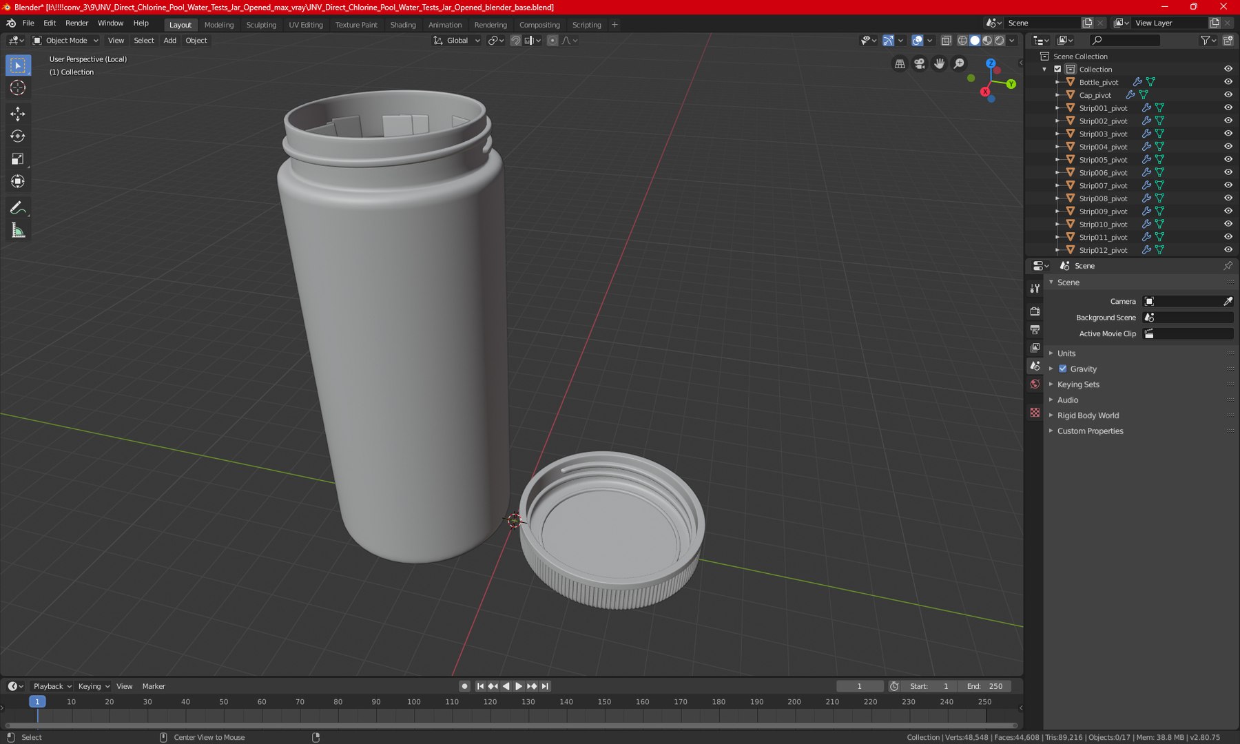 JNV Direct Chlorine Pool Water Tests Jar Opened 3D Model - TurboSquid ...