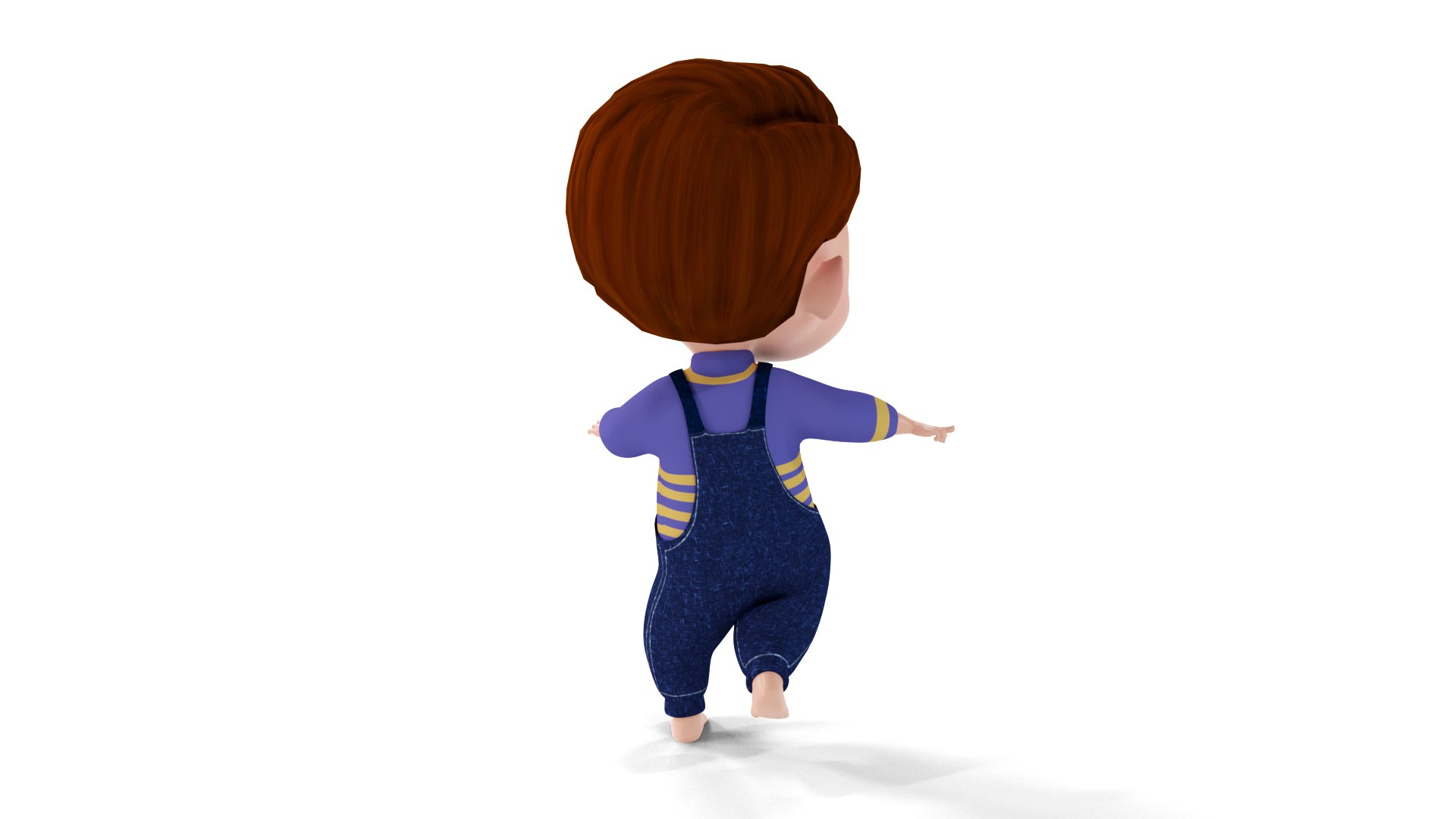 Cartoon Boy Full Rigged And Animated In Blender With Unity 3D ...