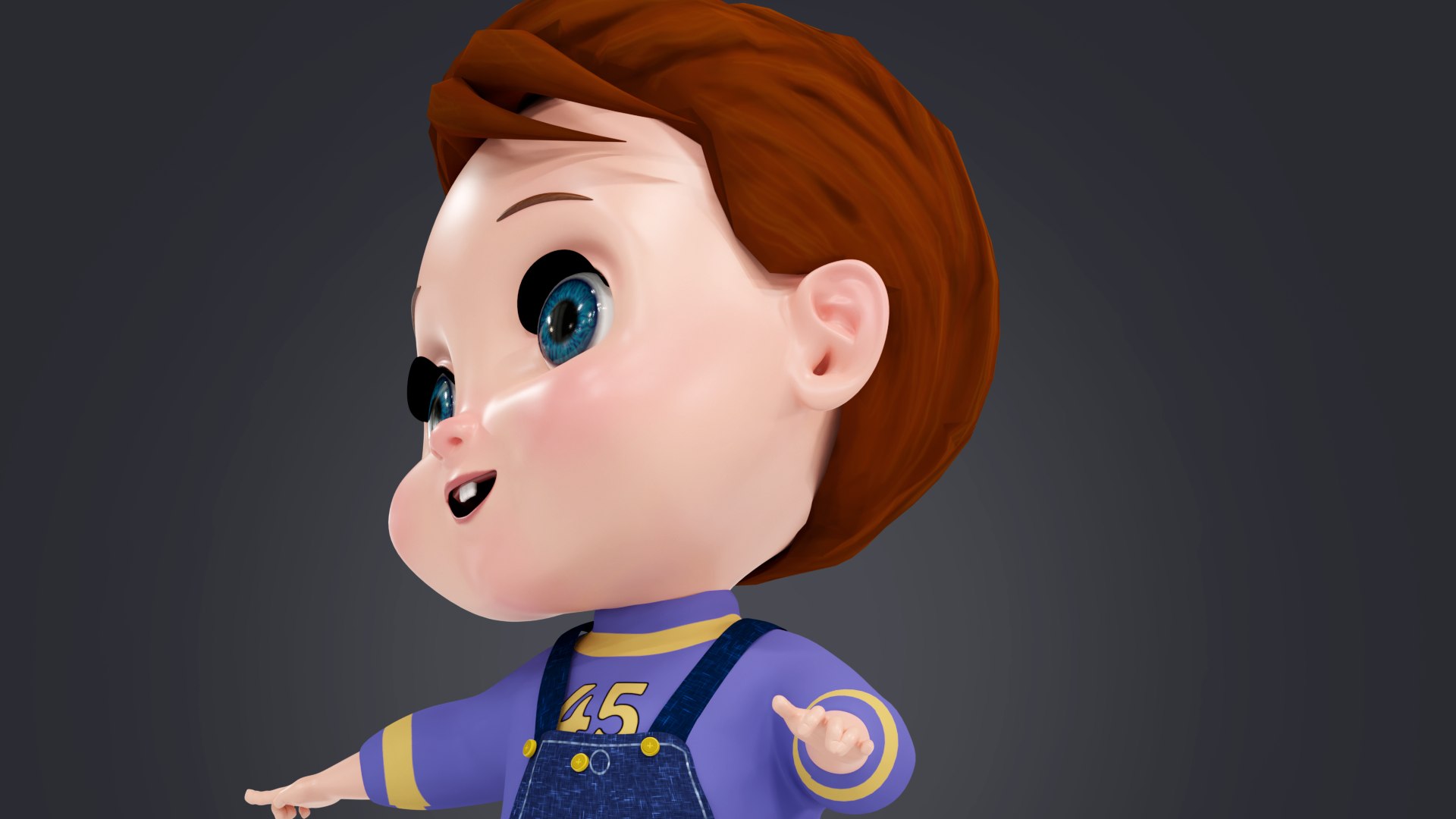 Cartoon Boy Full Rigged And Animated In Blender With Unity 3D ...