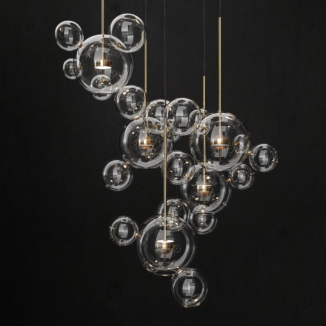 3D Giopato Coombes Bolle Chandelier - TurboSquid 1506682